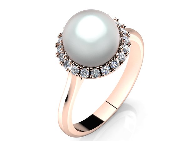 Zlaté a platinové prstene – biela perla | Rýdl